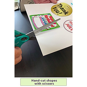 Blank Glossy Label Sheets (8.5" x 11") - Weather Resistant Vinyl Label Stickers for Laser Printers - Customizable Labels for Shipping, Address, Products, Bottles, Jars, Packaging - Pack of 10