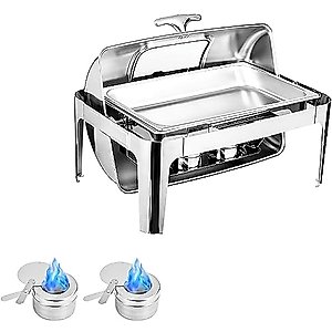 Electric Buffet Server,Food Warmer Tray, Adjustable Temperature, Portable Chafing Dish, Catering Buffet Serving Tray,Stainless Steel Material,uitable for Hotels, Restaurants, Parties