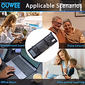 OUWEE 41Wh G91J0 Battery Replacement for Dell Latitude 3320 3330 3420 3520 Inspiron 3510 3511 3515 3525 3530 5310 5410 5418 5510 5515 5518 14 Plus 7420 7415 2-in-1 Vostro 5620 5625 V6W33 TN70C 11.25V