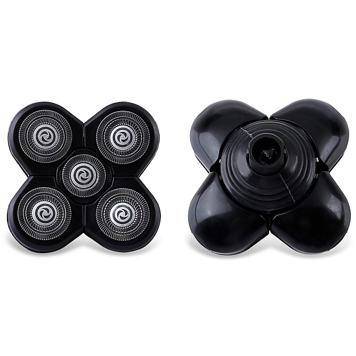 Men Electric Shavers Replacement Heads 5 in 1 Razor Replaceable Alternate Floating Washable Blade Trimmers Head (Black-1pcs)