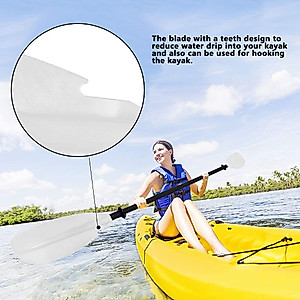 WOOWAVE Kayak Paddles Adjustable 91.3 inch/231cm Aluminum Shaft and Reinforced Fiberglass Blades,Lightweight Kayak Paddle for Kayaking Boating Oar with a Premium Paddle Leash (White)