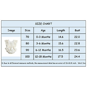 CIYCUIT Baby Girl Lace Romper Boho Clothes Newborn Photography Outfits Lace White 0-3 Months
