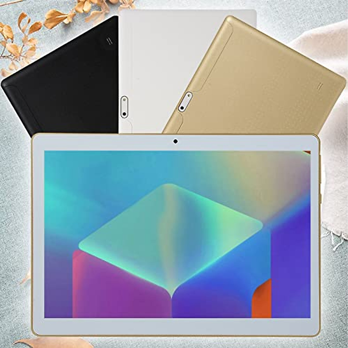 Tablet Android 5.1 Operating System 10.1-inch HD Display Octa Core Processor 1GB RAM and 16GB ROM TF Expansion Support Built-in WiFi Bluetooth GPS Tablet , Gift for Family (Gold)