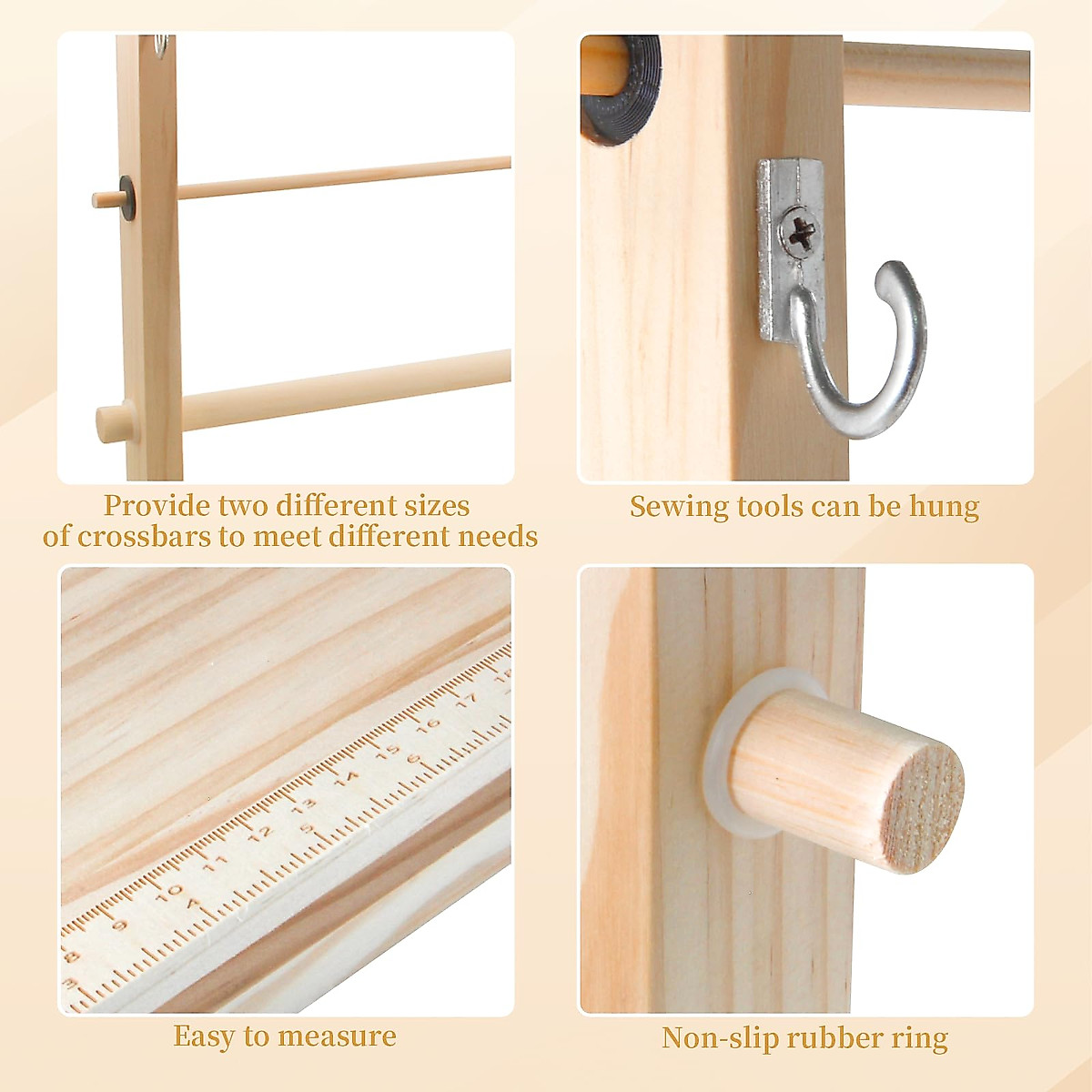 Ribbon Spool Storage Rack, Sewing Thread Holder Organizer for Wreaths, Mesh, Crochet, Tape, and Craft Florist Wrapping