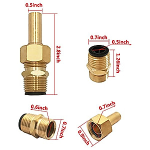 Swimming Pool Spa Brass Deck Jet Nozzle 590041 R0560400 Replacement for Zodiac Deck Jet Water Design-1/2 NPT,4 Pack