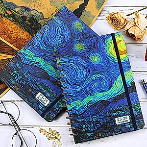 2023-2024 Planner – Jul.2023 - Jun.2024, Weekly ＆ Monthly Academic Planner 2023-2024, with Tabs, 6.4" x 8.5", Hardcover, Strong Binding, Thick Paper, Back Pocket, Elastic Closure, Inner Pocket