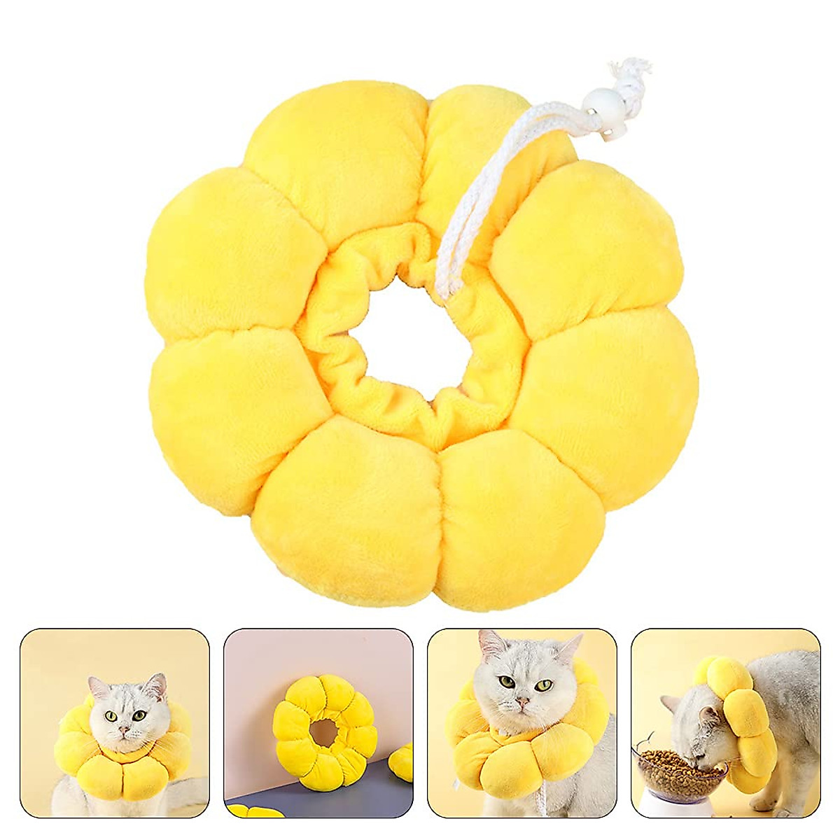 1Pc Elizabeth Collar - bite Collar cat Cone cat Recovery Cone Elizabethan Dog Surgery Collar Lick Cone Cute cat Neck Cone Hamster Recovery Collar After pp Cotton pet