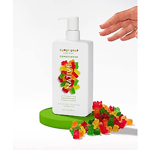 Native Shampoo, Conditioner & Body Wash with Loofah Set | For Women, Men with Naturally Derived Clean Ingredients, Special Edition Gummy Bears - Set of 4 (Green)