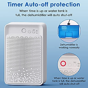 Otwics Dehumidifier for Bathroom, 35oz Dehumidifiers for Room, Dehumidifiers for Home with Timer Auto Shut Off, Portable Small Quiet Dehumidifier for Bedroom, Basement, Closet