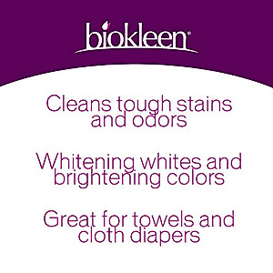 Biokleen Natural Laundry Detergent - 108 HE Loads - Powder, Concentrated, Eco-Friendly, Non-Toxic, Plant-Based, No Artificial Fragrance, Colors or Preservatives, Premium Plus(Packaging May Vary)