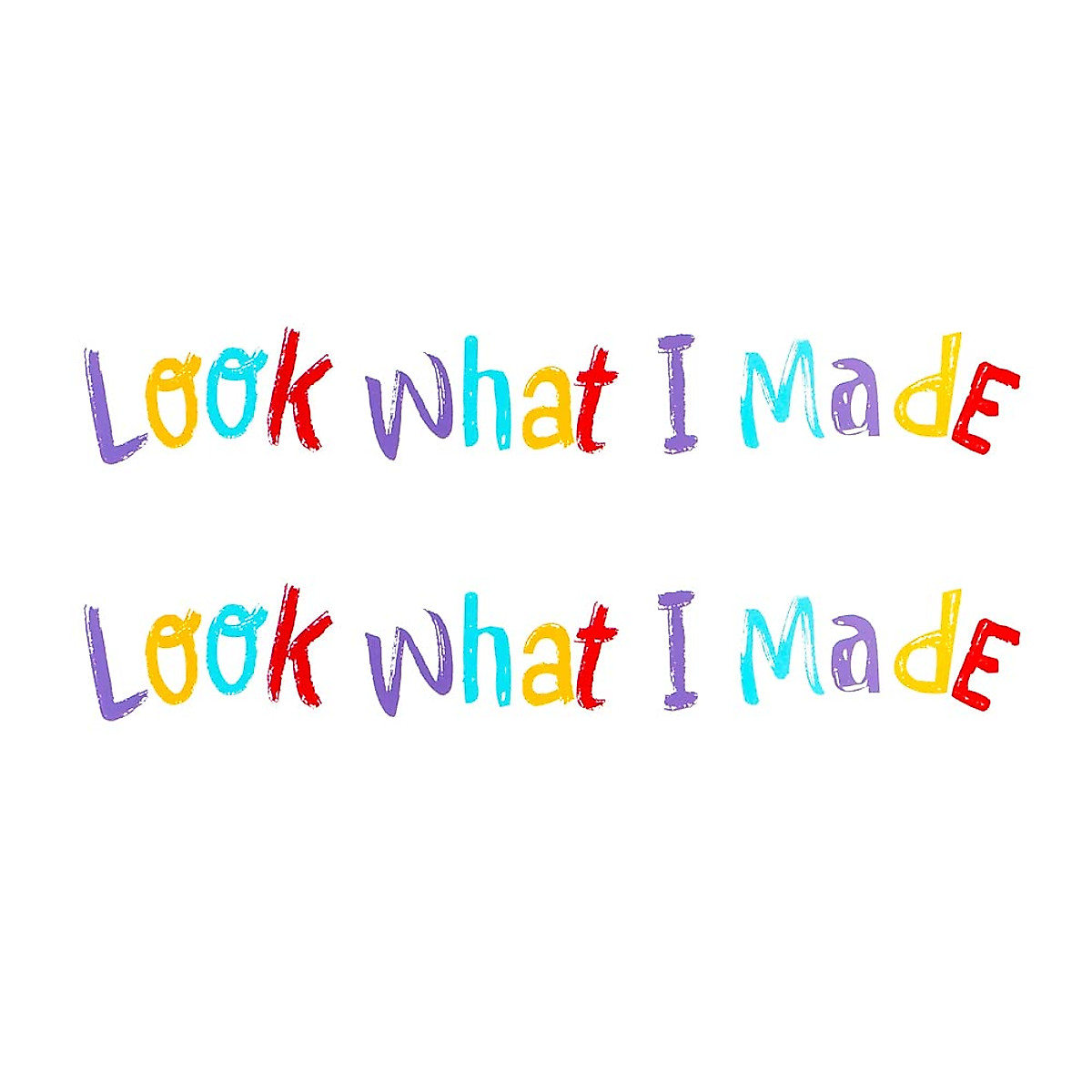 Look What I Made Sign Stickers for Children's Artwork Board Artwork Display Sign 2"x12.5" 2pcs