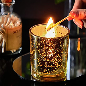 SUNBABY Candles for Home Scented Lavender Eucalyptus:Valentines Day Decor Candles Gifts for Women 100% Nature Soy Wax Scented Candles Vanilla Aromatherapy Fall ,Gold Jar Candle Up to 30 Hour Burn