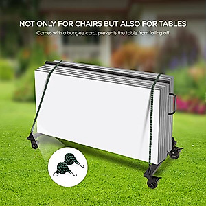 Folding Chair Rack Folding Chair Cart Folding Chair Storage Chair Dolly for Stackable Chairs and Table Hold More Hanging Chairs with Rubber Locking Caster Wheels Dust Trolley Cover Capacity 42 Chairs