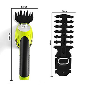 Leisch Life Cordless Grass Shear & Shrubbery Trimmer - 2 in 1 Handheld Hedge Trimmer Electric Grass Trimmer Hedge Shears w/Pruning Scissor Rechargeable Lithium-Ion Battery and Charger Included