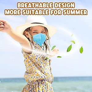 SOYES 30 Pcs Kids KN95 Face Masks, 5-Ply Multicolor Kids Protection Face Mask(Black, Navy blue, White, Pink, Light blue)