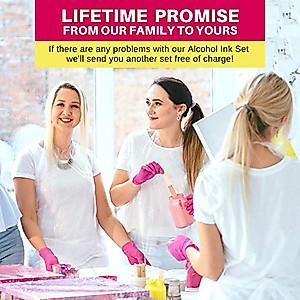 Piccassio Alcohol Ink Set - 20 Vibrant Alcohol Inks - Acid-Free,Fast-Drying and Permanent Inks-Versatile Alcohol Ink for Epoxy Resin, Fluid Art Painting,Tumblers,Ceramic,Glass,Metal and more - 20x10ml