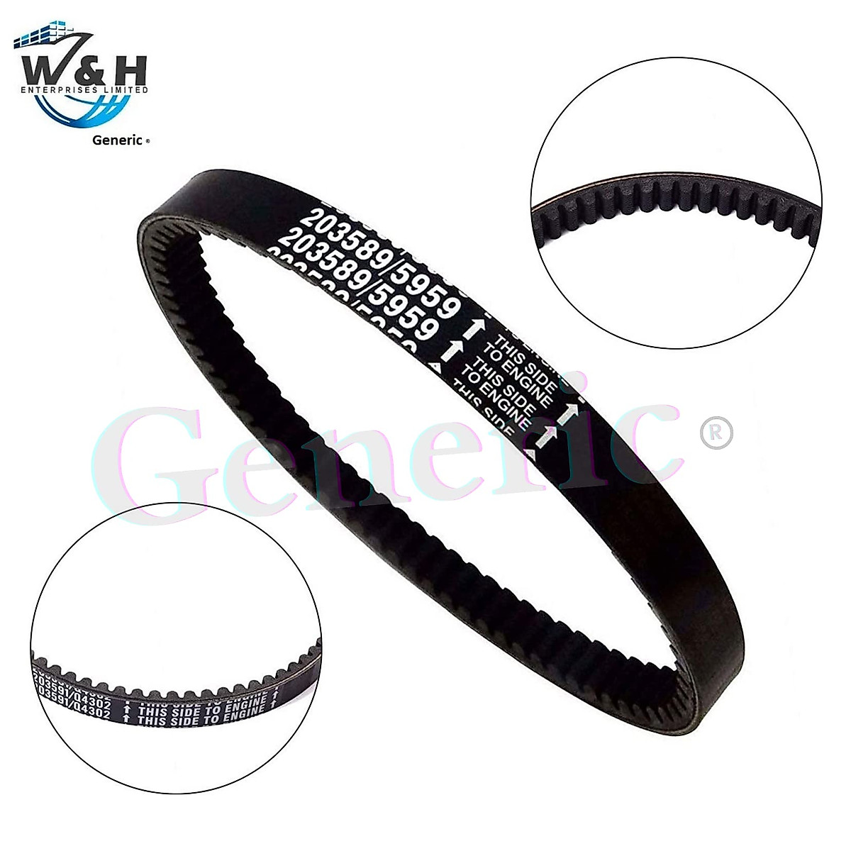 BLACKHORSE-RACING 3pcs 30 Series Go Kart Drive Belt Replaces Manco 5959 / Comet 203589