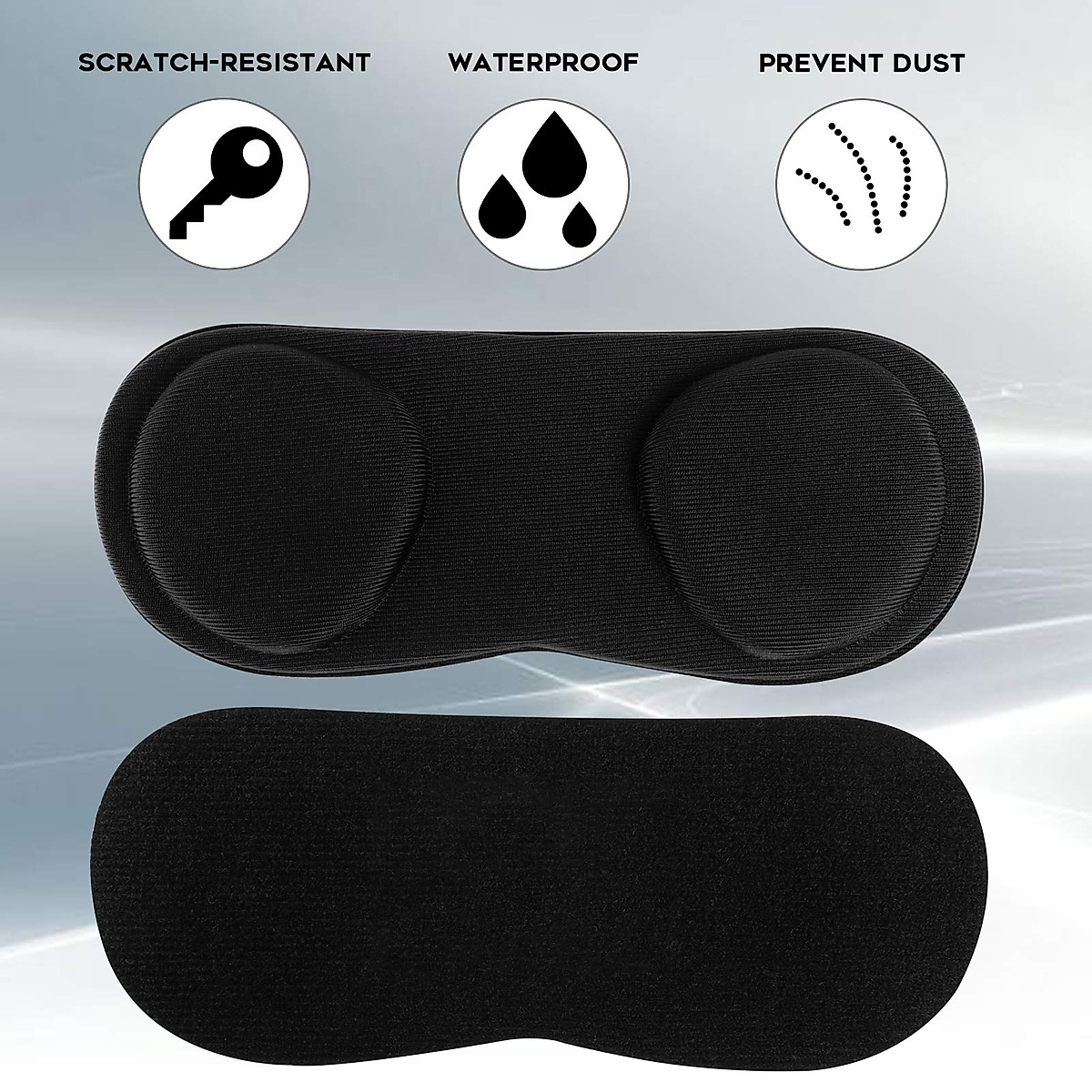 (1 Pack) Seltureone Compatible for Quest 2 VR Lens Protect Cover Dust Proof Cover, Washable Protective Sleeve, Black