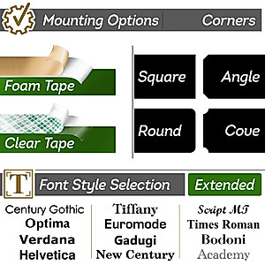 Engraved Name Plate Customized and Personalized, 1" x 3" Trophy, Picture Frame and Memorabilia Plate, 15 Color Options Prestige Collection by My Sign Center