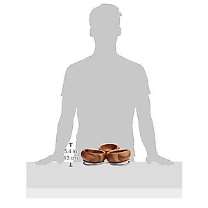 nambe Braid Condiment Server | Serving Bowl for Side Dishes, Dips, Appetizers | Chrome Base | Acacia Wood Dip Bowls | 3 Piece Serving Set | 12-Ounce Bowls