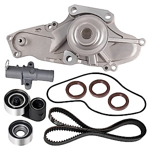 Somusen Timing Belt Kit with Water Pump Compatible with 2003-2018 Honda Accord Crosstour Odyssey Pilot Ridgeline MDX RDX RL TL TSX ZDX Saturn Vue 3.0L 3.5L 3.7L Replaces TKH002 TCKWP329 19200-RDV-J01