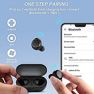 Purada Waterproof Bluetooth 5.3 True Wireless Earbuds, Touch Control,30H Cyclic Playtime TWS Headphones with Charging Case and mic, in-Ear Stereo