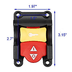 Belleone Table Saw Switch for Ryobi Craftsman, Safety Table Saw Power Switch for Ryobi Craftsman 10" Table Saw Parts, On/Off Switch, 125V/250V, 089110109712 with 4 Poles Power Switch