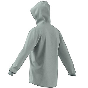 adidas Men's Essentials Logo Hoodie, Medium Grey Heather/Black, Large