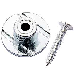 Musiclily Round Bass Guitar String Retainer String Tree Guides for Jazz Bass/Precision Bass, Chrome(Pack of 2)