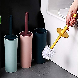 SPOUR Bathroom Toilet Bowl Brushes,Toilet Brush,Deep Cleaner Toilet Brushes,Floor Standing Toilet Brush Set,Toilet Brush for Home Hotel-Light_Blue