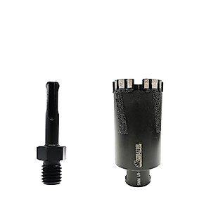 SHDIATOOL 2 Inch Diamond Granite Hole Saw Plus SDS Adapter for Marble Hard Stone Bricks