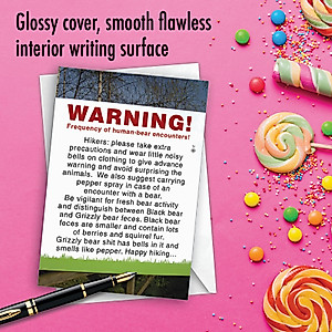 NobleWorks 0411 Grizzly Bear Pepper Spray Mean Birthday Card with Envelope