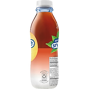 Snapple Zero Sugar Peach Tea, 16 fl oz recycled plastic bottle (Pack of 12)