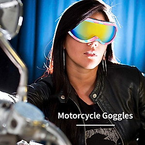 Rngeo Ski Goggles, Pack of 2, Snowboard Goggles for Kids, Boys & Girls, Youth, Men