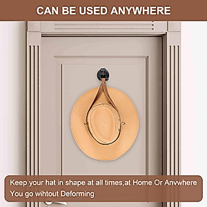 Cowboy Hat Holder for Truck Holder - Keep Your Cowboy Hat Safe While Driving with Our Hat Holder for Truck - The Ultimate Cowboy Hat Rack for Pickup with Strong Suction Cups and Genuine Leather Cord