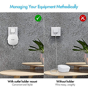 Wall Mount Holder for EERO Mesh WiFi System, Simple and Sturdy Wall Mount Bracket Holder for EERO Mesh WiFi Router Without Messy Wires or Screws (1 Pack-White)