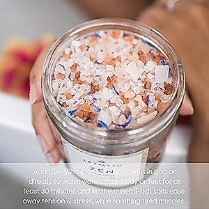 LA SALT CO Aromatherapy Bath Salt Soak, Zen | Mineral-Rich Himalayan Pink Salt & Magnesium Chloride, Sweet Orange, Lemon, Patchouli, Lavender & Peppermint | 16 oz