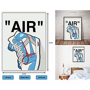Hypebeast Air Sneaker Poster – (12x16 Inch) Unframed – AJ Wall art, Hypebeast Room Decor, Michael Jordan Poster, Sneaker Air Gym Shoes Shoebox Collection Aesthetic Cool Poster for Teen Boys Guys Men Room Dorm Bedroom Wall Decor by LIYA Design Prints