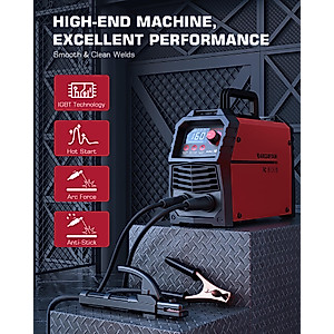 ARCCAPTAIN 110V/220V Stick Welder, [Large LED Display] 160Amp ARC Welding Machine with Synergic Control, IGBT Inverter Portable MMA Welder Machine with Lift Tig Hot Start, Arc force and Anti-Stick