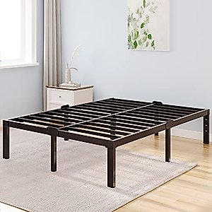 Kydins Full Size Bed Frame with Headboard Compatible Storage for Girls Black Metal Platform 3500 Lbs Heavy Duty Classic Metal Bed Frames Non-Slip and Noise-Free Mattress Foundation