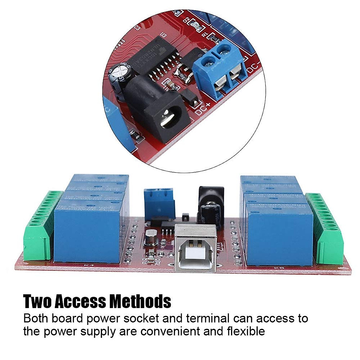Zer one Control Switch Relay Module, 8-Channel 5V Computer USB Intelligent Control Switch Relay Module Driver