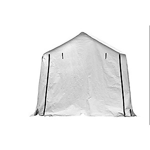 PUPZO Outdoor Patio 10x17 FT Heavy Duty Carport Car Canopy Garage Shelters 8 Steel Legs Waterproof Anti-Exposure White