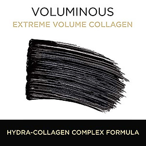 L’Oréal Paris Voluminous Extra-Volume Collagen Waterproof Mascara, Blackest Black, 0.34 Ounces