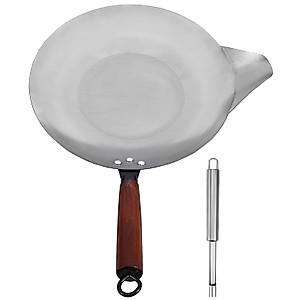 Ciieeo Tanghulu Sugar Pan Sugar Dipping Pan Cast Iron Grilling Wok Melt Pan with Handle Metal Cookware Woks & Stir-fry Pans Glass Pots for Cooking on Stove Candies Melting Pot Appliance Heavy