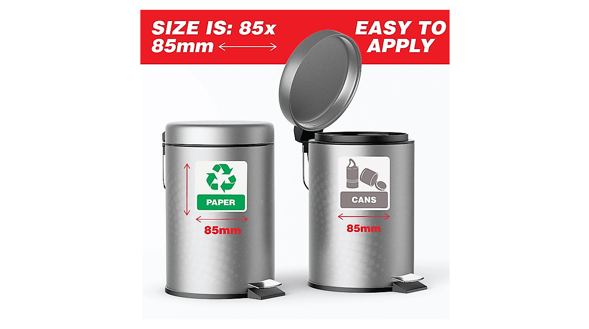 Eco-Friendly Recycle Sticker for Paper, Cans & More