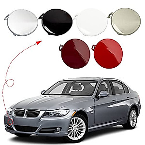 CZShiYue Front Bumper Tow Hook Cover Fit for BMW 3 Series E90 E91 328I 335I 2009 2010 2011 Towing Eye Cap 51117207299 821935A (Silver, Right Passenger Side) Xinpinsai