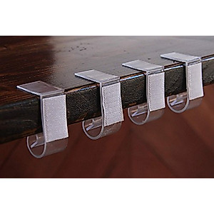 NAVADEAL Table Skirting Clips Tablecloth Clips for Table 1 1/2" - 2" with Hook and Loop | Pack of 24 | Great for Wedding Home Meeting Party Picnic Patio Banquet Indoor Outdoor Events