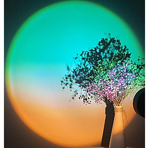 XINJI Sunset Lamp Projector Rainbow Projection Lamp Romantic Led Sunset Projection Light for Party Photo Vlog Background Bedroom