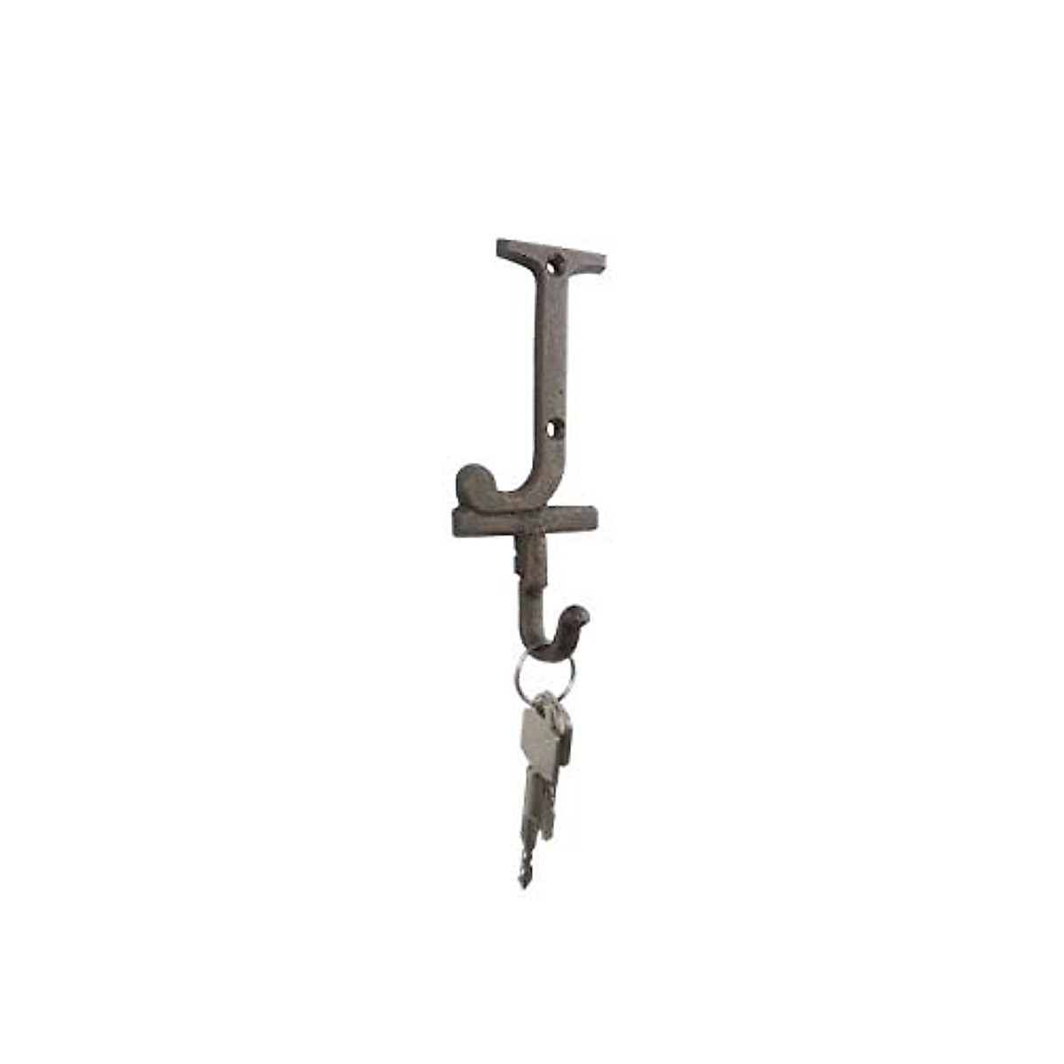 Handcrafted Nautical Decor Rustic Copper Cast Iron Letter J Alphabet Wall Hook 6"