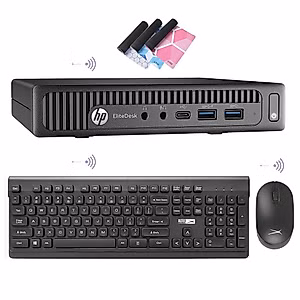 HP EliteDesk 800 G2 Refurbished Tiny Desktop Computers Mini PC,i5 Micro 32GB Ram 512GB SSD,AX210 Built-in WiFi,Dual Monitor Support,HDMI,VGA,DP,Win10 Pro,Wireless K&M Brand TJJ Mouse Pad(Renewed)